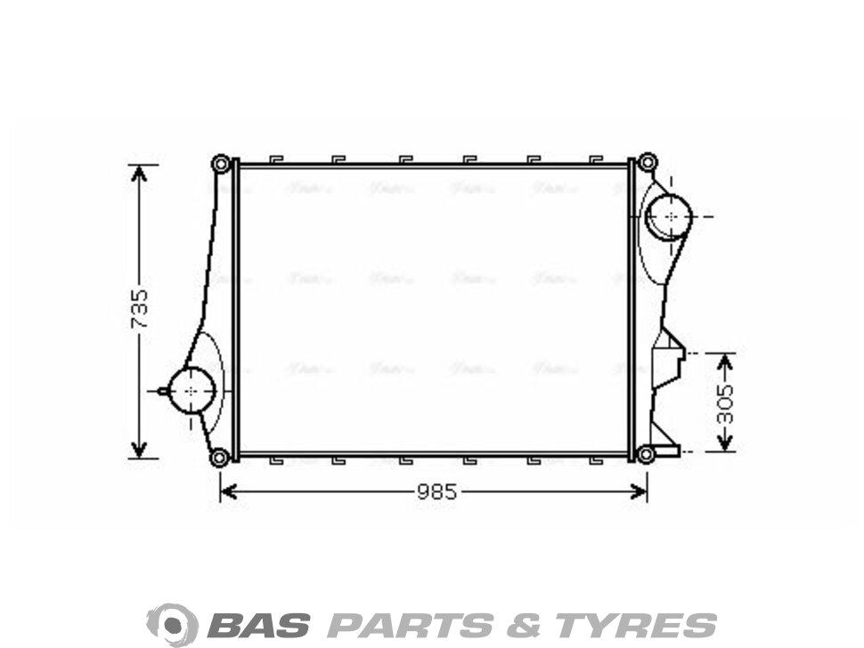 Intercooler 85000484 85000484, 85000377, 85000016, 8113220, 8112564 ...