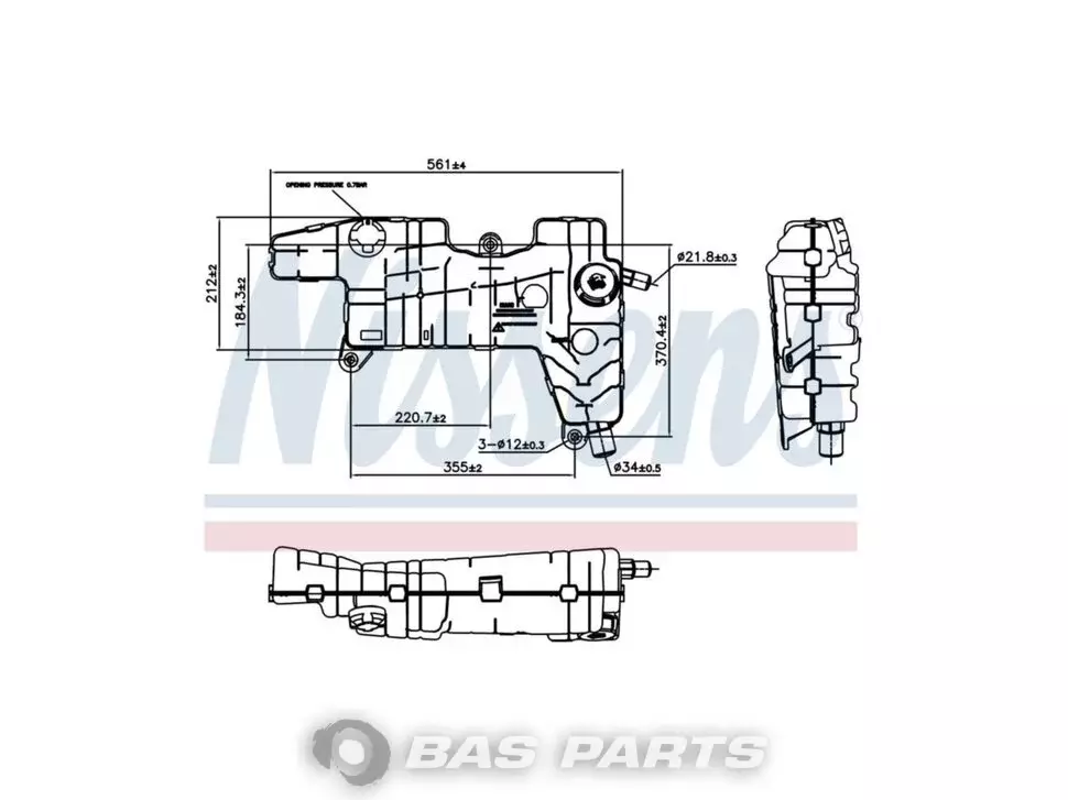 Ausdehnungsgefäβ Nissens 20828416 | BAS Parts & Tyres