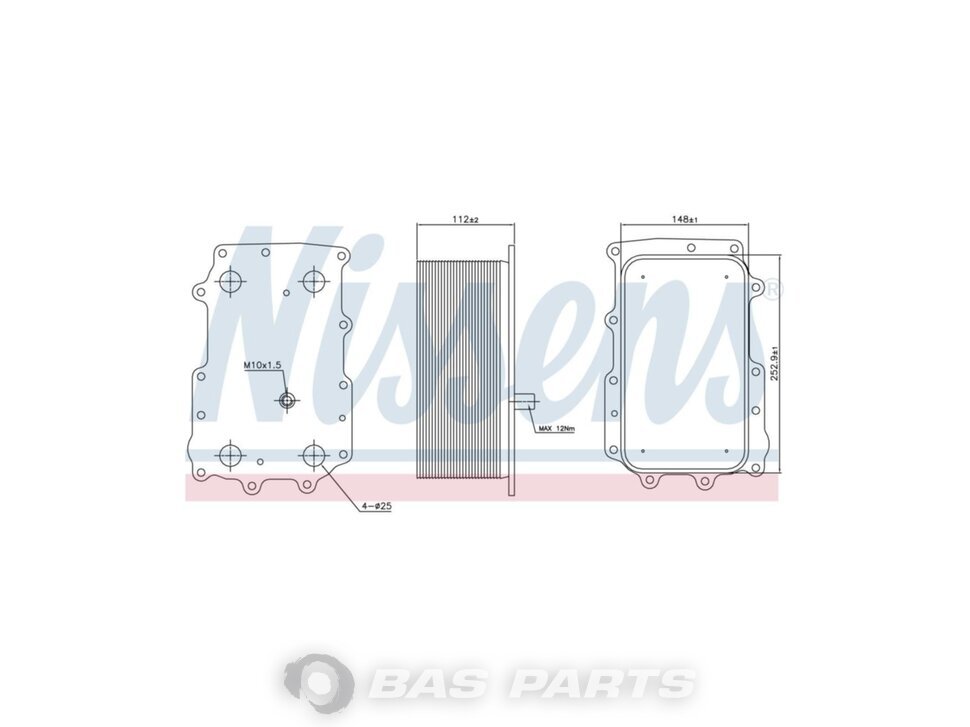 Oil cooler 1643074 1643074, 1780140 - BAS Parts