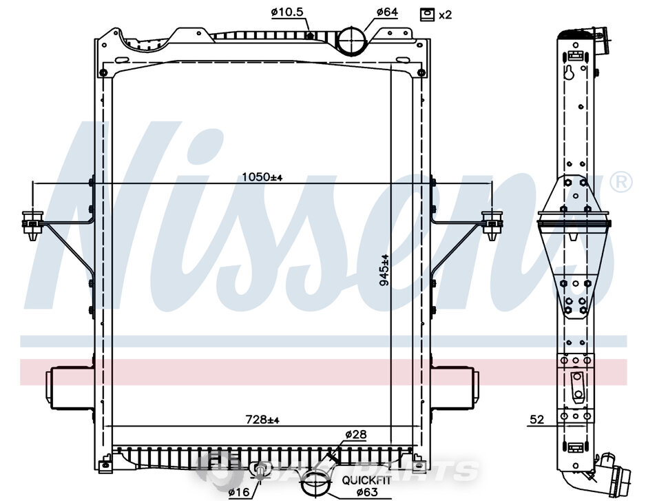 Radiator Nissens 100314589 100314589, 100316845, 21649619, 22374733 ...