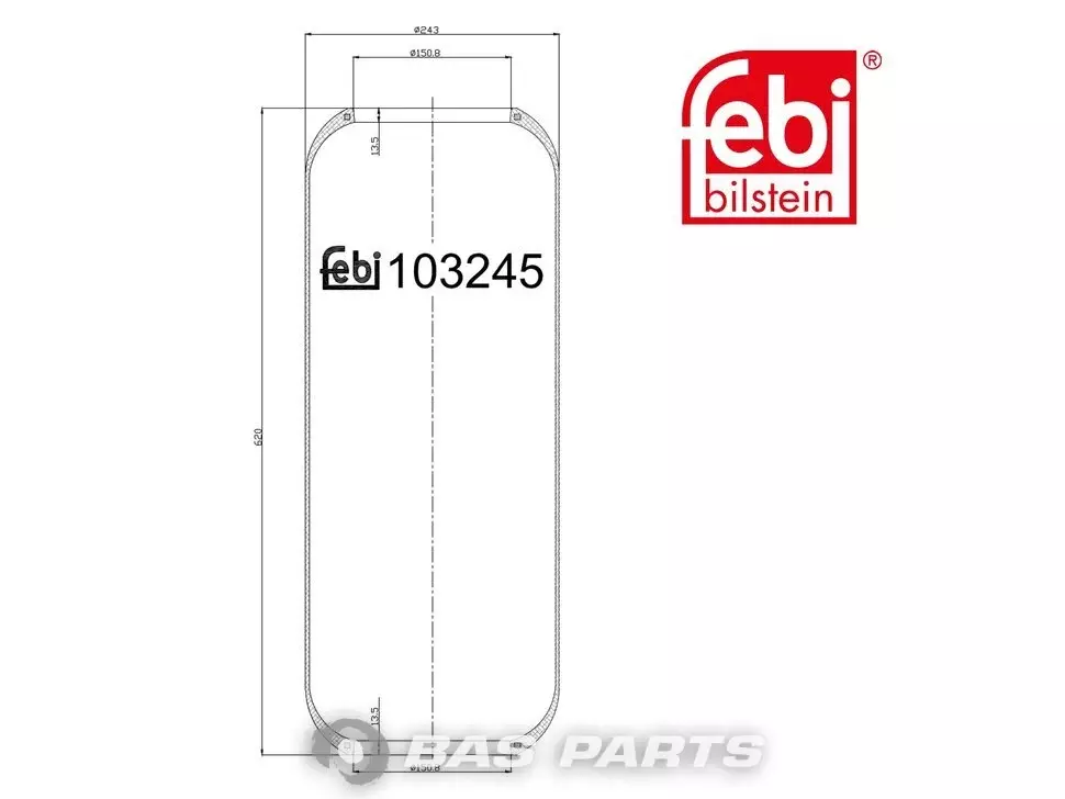 Air spring bellows Febi 5 0004 2601 | BAS Parts & Tyres