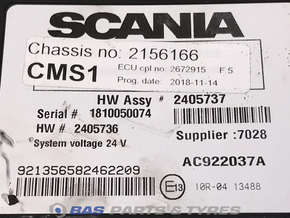 Steuergerät ECU CMS Scania 2570114 | BAS Parts & Tyres