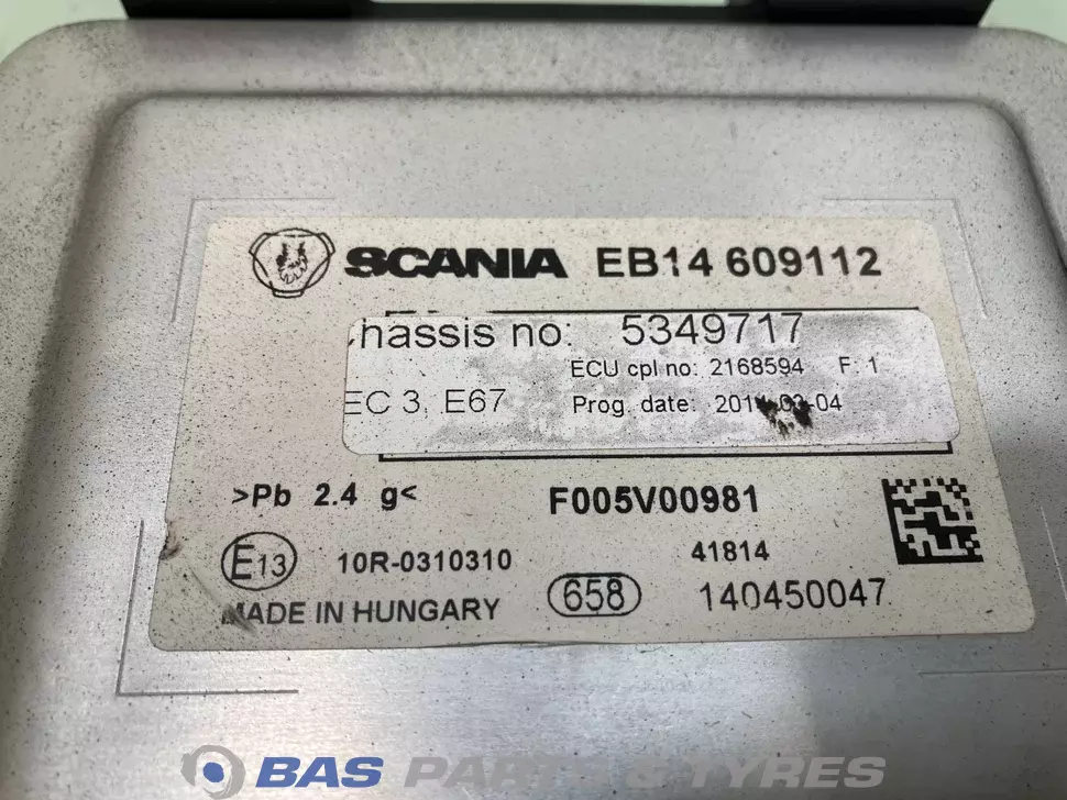 ECU EEC3 Scania 2058730 | BAS Parts & Tyres